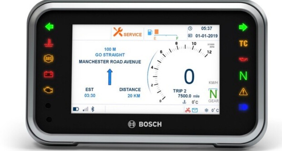 Bosch, i nuovi display Cluster TFT e Connectivity da 5” - News | InMoto.it